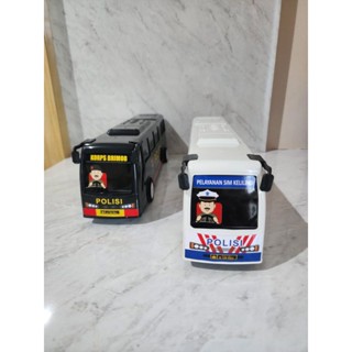 Jual Mainan anak Mobil Bus Polisi / Miniatur Bis Brimob dorong / Mainan ...