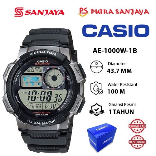 Jual Jam Tangan CASIO AE-1000W-1A/ AE-1000W-1B/ AE-1000W-2A Original Garansi Resmi 1 tahun Resin ...