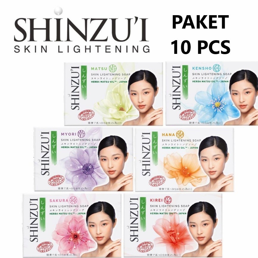 Jual [PAKET 10pcs] Sabun Batang Shinzui Skin Lightening 80gr | Shopee ...