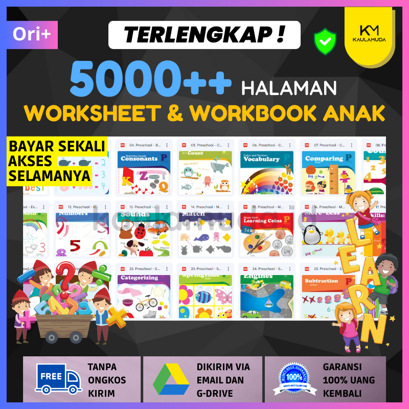 Jual PAKET WORKSHEET WORKBOOK LENGKAP PEMBELAJARAN ANAK Buku Edukasi ...