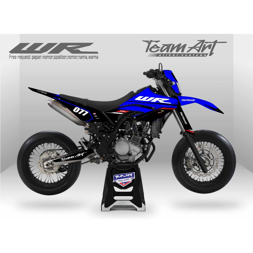 Jual decal yamaha wr 155 custom nama dan nomor | Shopee Indonesia