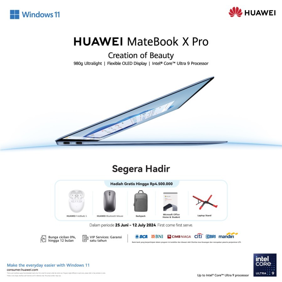 Jual [GARANSI RESMI] Huawei MateBook X Pro 2024 [32GB + 2TB] | 980g ...