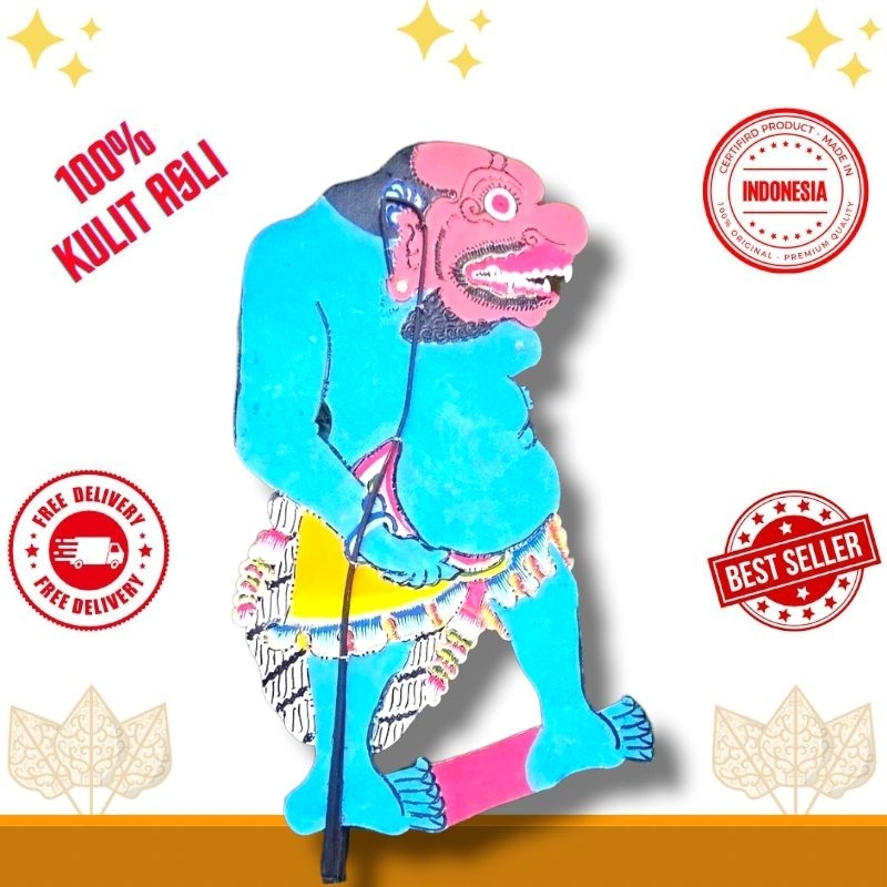Jual Wayang Kulit Asli Buto Punuk Biasa Ukuran Standar Dalang | Shopee ...