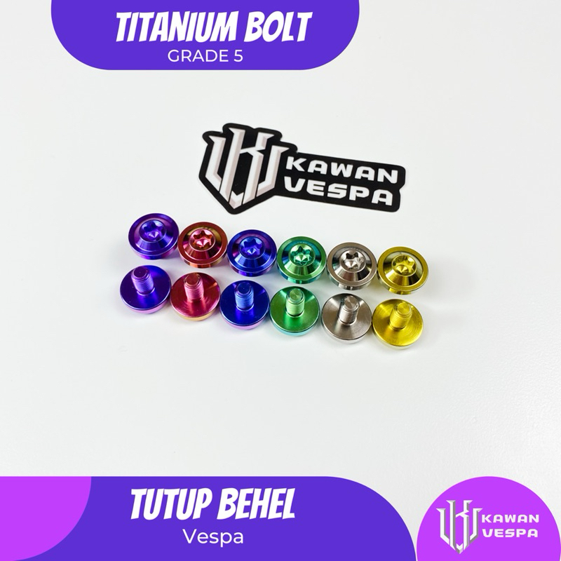 Jual Baut Titanium tutup Behel Vespa Sprint prima S LX GTS satu set isi ...