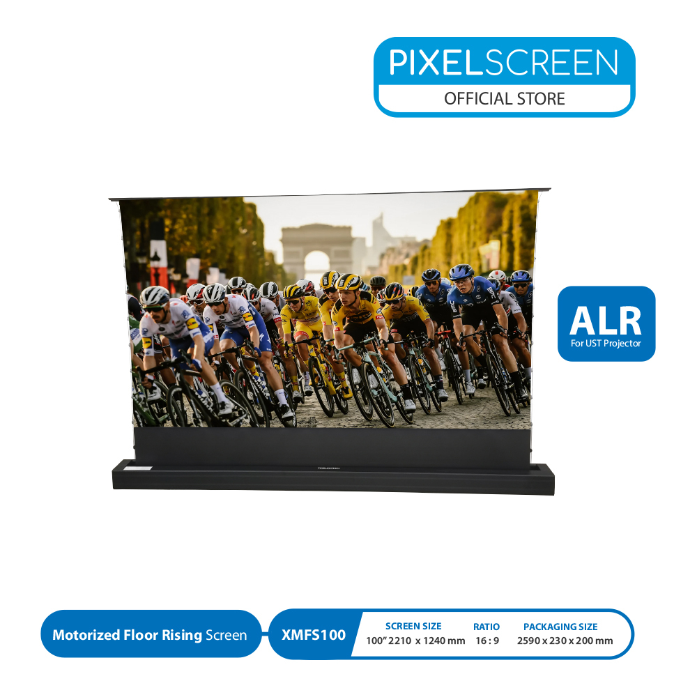Jual Pixelscreen Motorized Floor Rising Screen 100 inch for UST ...