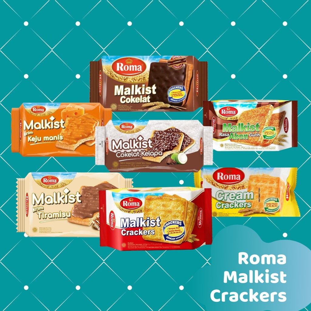 Jual Malkist Roma Malkist All Variant Creacker Biskuit Keju coklat ...