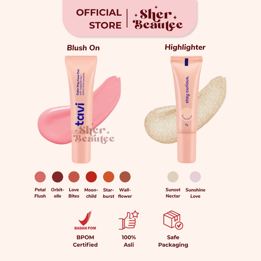 Jual TAVI Color Play Face Tint 9g - Serum Infused Blush & Highlighter ...