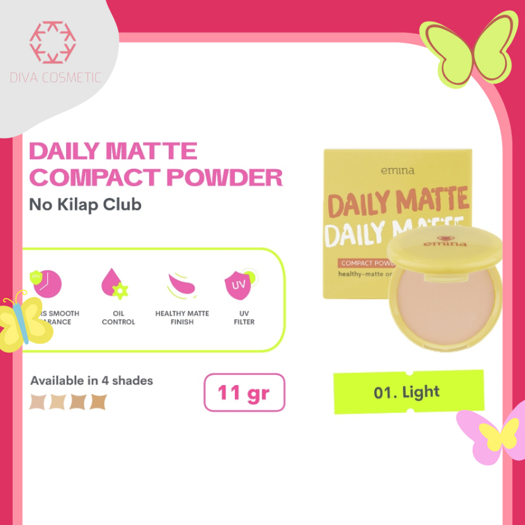 Jual DIVA - Emina Daily Matte Compact Powder 11 g | Shopee Indonesia