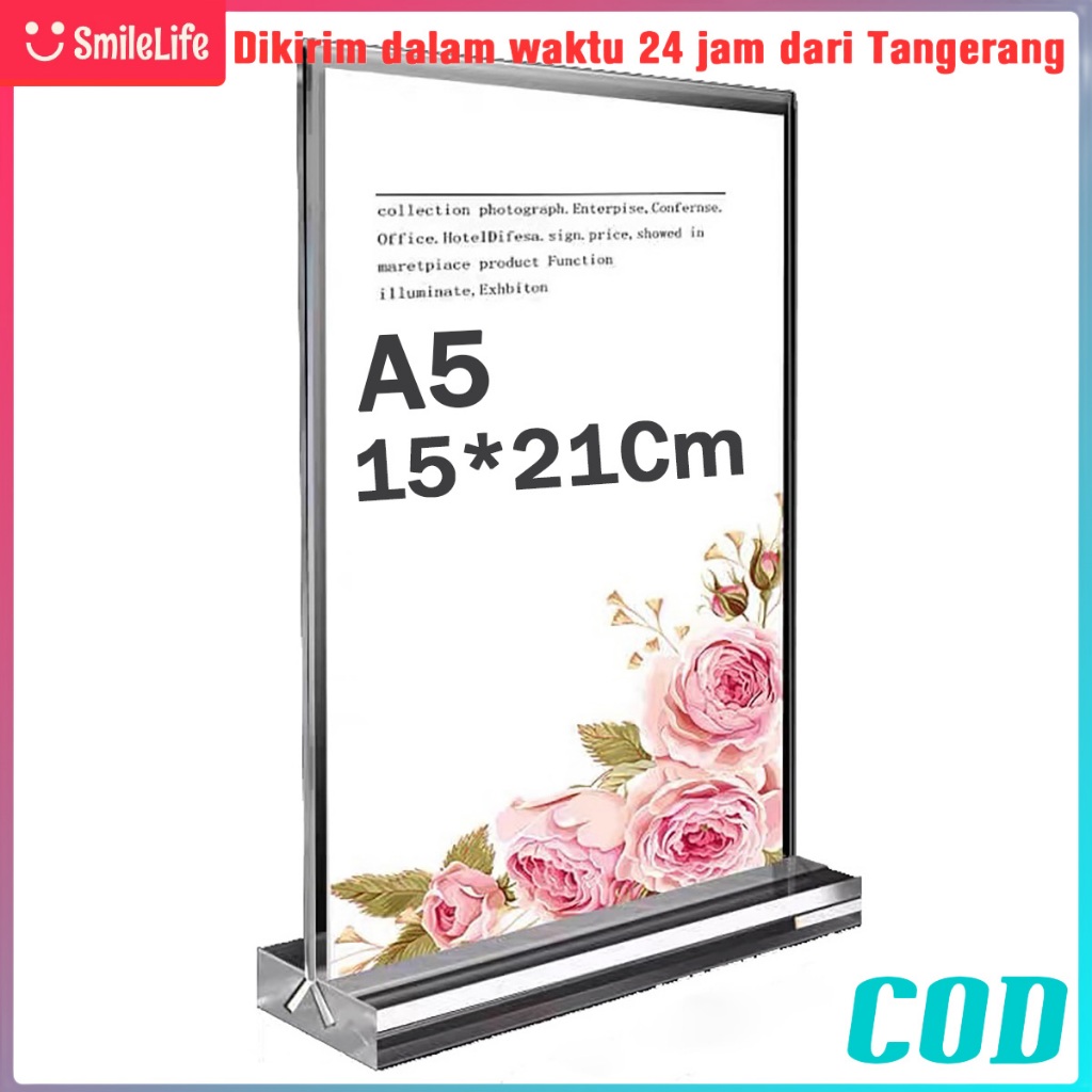 Jual Display Menu Standing/Acrylic Papan Tempat/Meja Minimalis Tempat ...