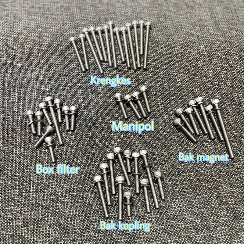 Jual BAUT MESIN RX KING L STAINLESS FULL SET BAUT MESIN RX KING FULL SET STENLIS | Shopee Indonesia