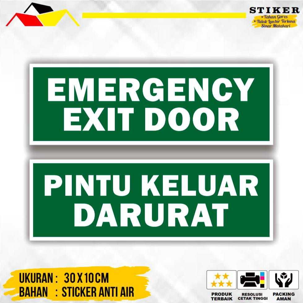 Jual Stiker Sign Exit / Stiker Sign Exit | Shopee Indonesia
