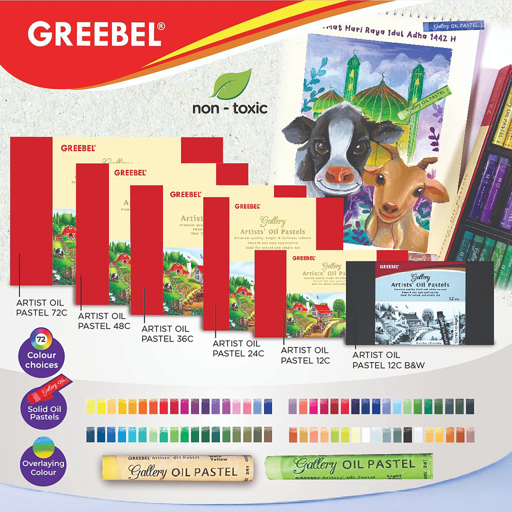 Jual GREEBEL Artist Oil Pastel Crayon Krayon 12 24 36 48 72Warna ...