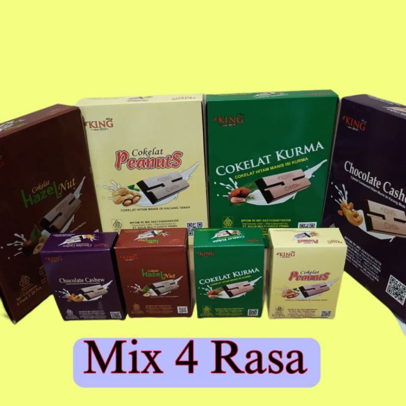 Jual COKLAT MIX CASHEW HAZELNUT KURMA PEANUTS 1 DUS ISI 4 PACK Cokelat ...