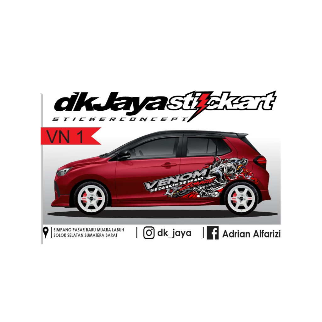Jual DECAL STICKER MOBIL AGYA / AYLA NEW / OLD VENOM | Shopee Indonesia