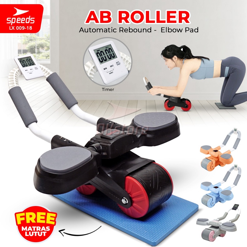Jual SPEEDS Ab Wheel Ab Roller Wheels Plank Trainer 2in1 Abdominal Core ...