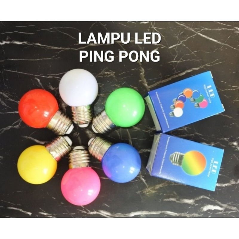 Jual LAMPU LED 3 WATT E27 PING PONG LAMPU BOLA DEKORASI WARNA WARNI | Shopee Indonesia