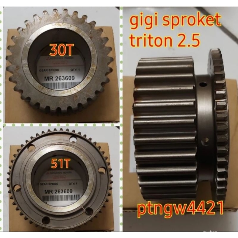 Jual GIGI SPROKET GEAR SPROCKET TRANSFER CHAIN MITSUBISHI TRITON 2.5 ...