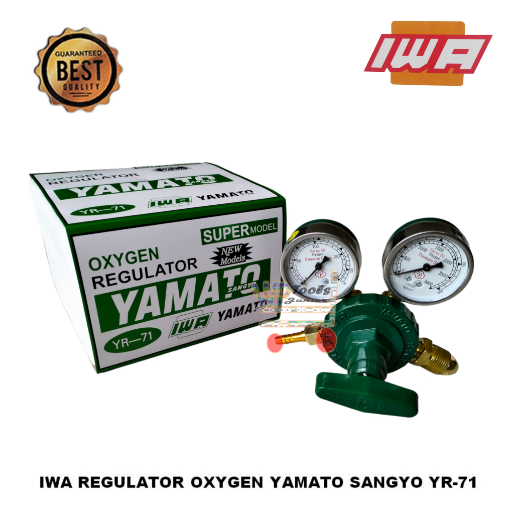 Jual IWA YAMATO Regulator Oxygen Regulator Oxygen YR-71 Meteran Las Tabung Oksigen Welding ...