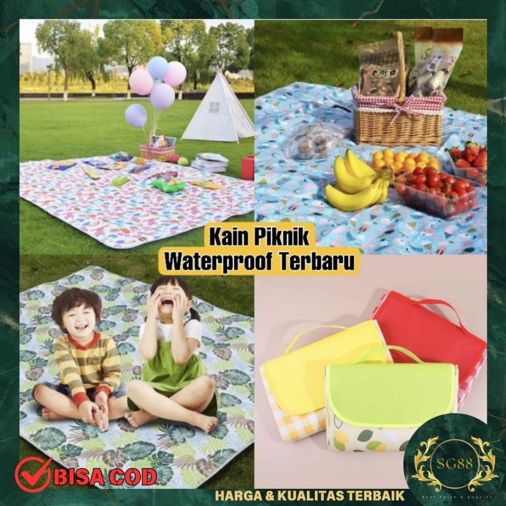 Jual SG45 - Kain Piknik Model Tas Waterproof & Foldable / Tikar Piknik ...