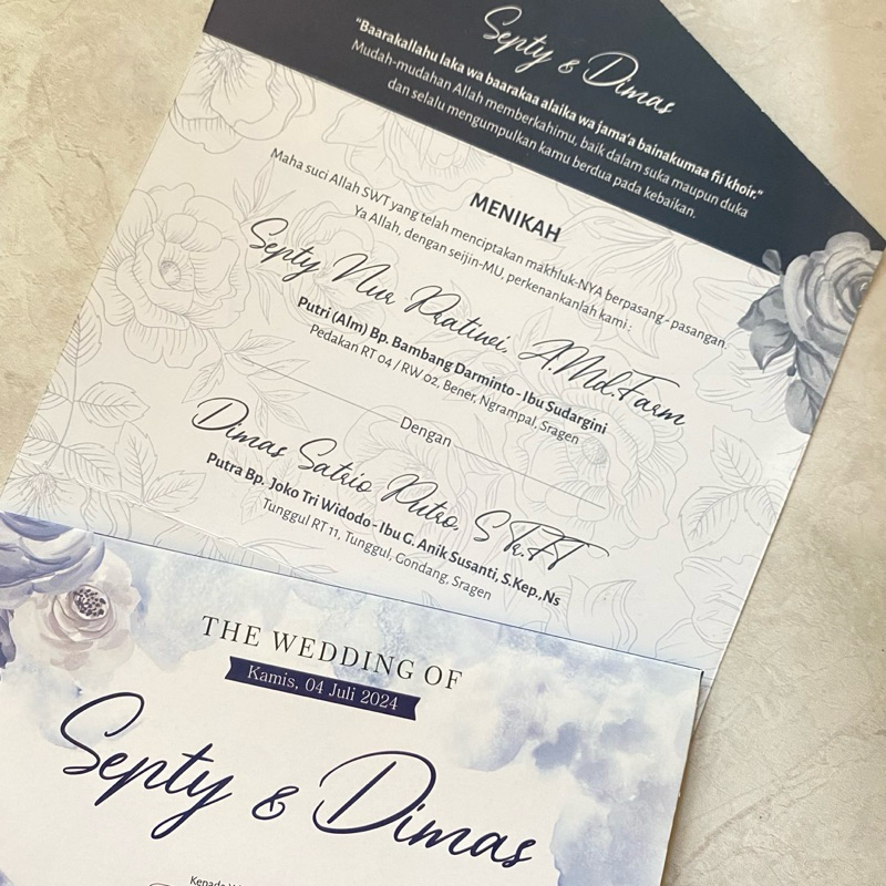 Jual Undangan Pernikahan Aesthetic Murah Undangan Tasyakuran Undangan ...