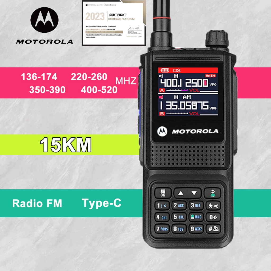 Jual MOTOROLA produk resmi HT Walkie-Talkie Radio dua arah Cakupan ...