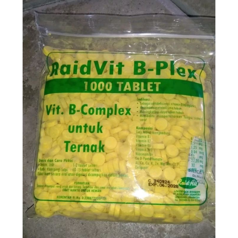 Jual Becomp 1000 tablet vit b complek+mineral nafsu makan ayam bebek ...