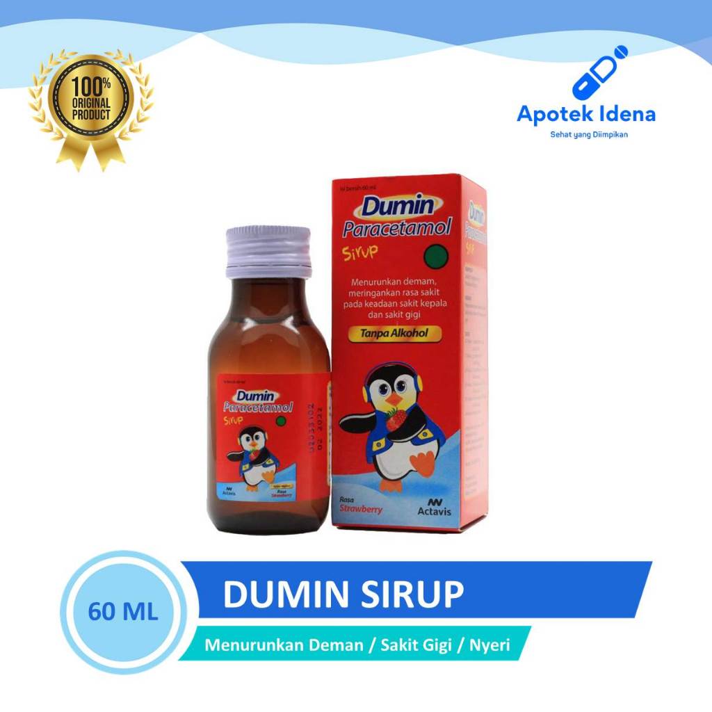 Jual DUMIN SIRUP 60 ML Obat Penurun Panas Anak/Demam/Sakit Kepala/Sakit ...