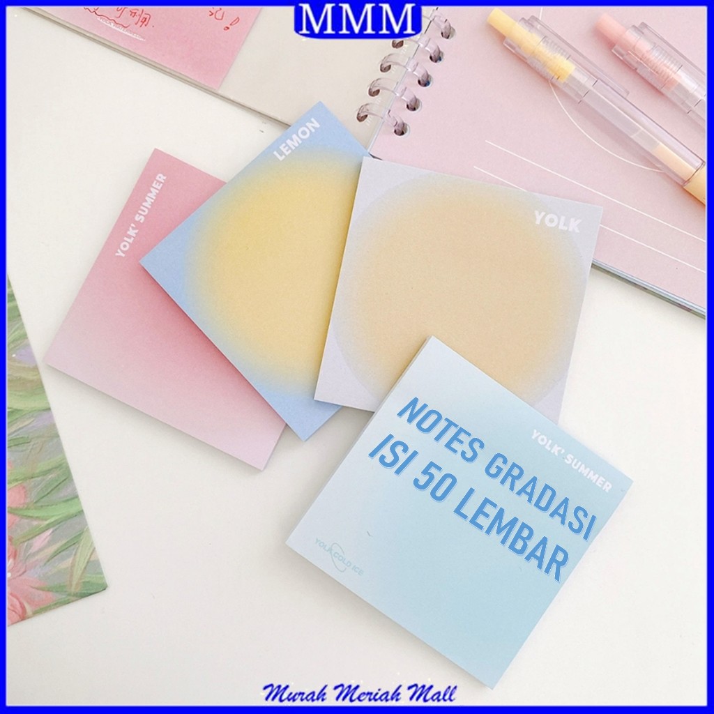 Jual MMM Memo Tempel Gradasi Warna-Warni 50Lembar Sticky Notes Gradasi ...