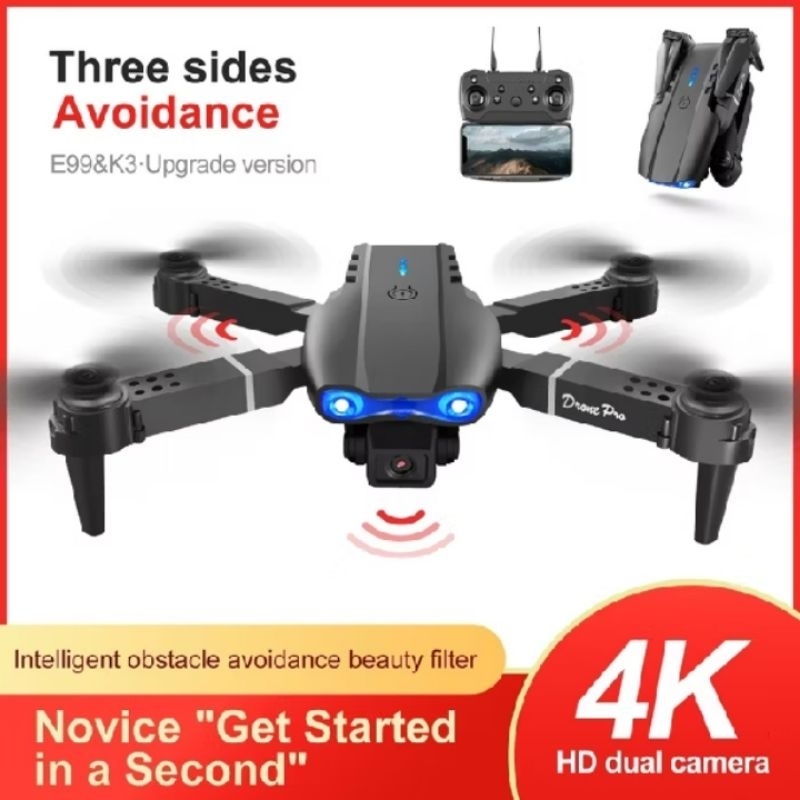 Jual Drone E99 K3 Pro 4K Dual Kamera Avoid Obstacles WIFI FPV Fotografi ...