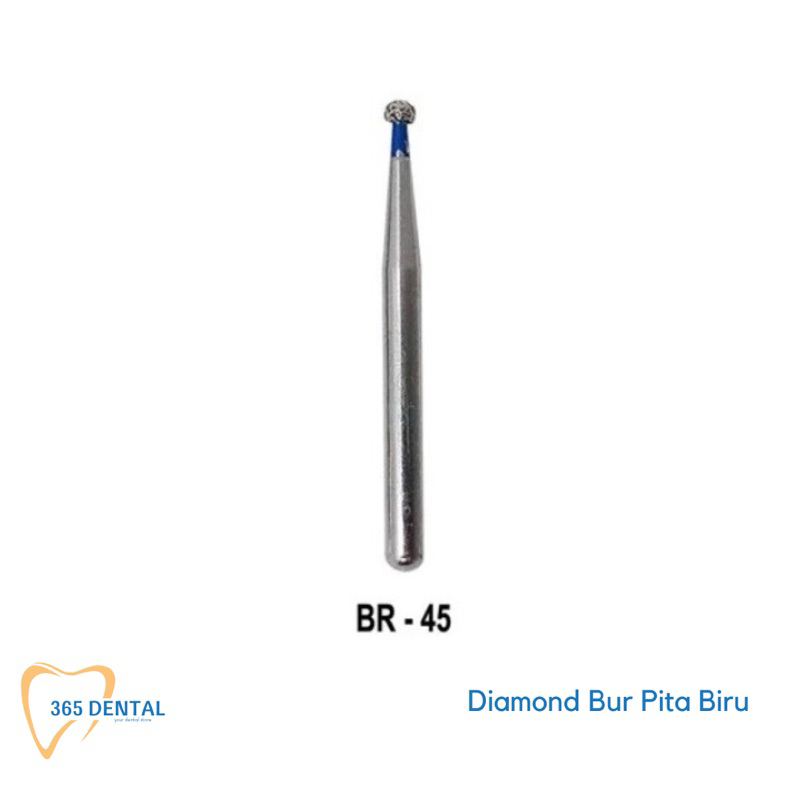 Jual BR 45-Round Diamond Bur - Mata Bur Pita Biru High Speed | Shopee ...