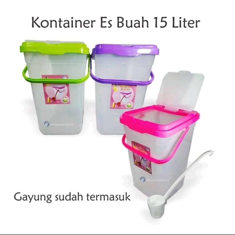 Jual KONTAINER ES LOVENIA 15 LITER kontainer es buah 15 liter tempat ...