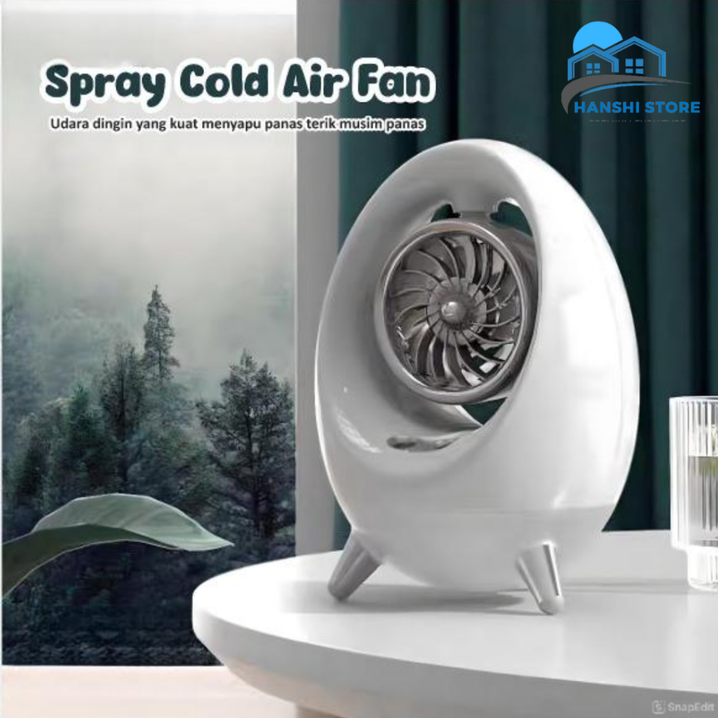 Jual [Hanshi] Kipas Pendingin Udara USB Rechargeable / Spray Cold Air ...