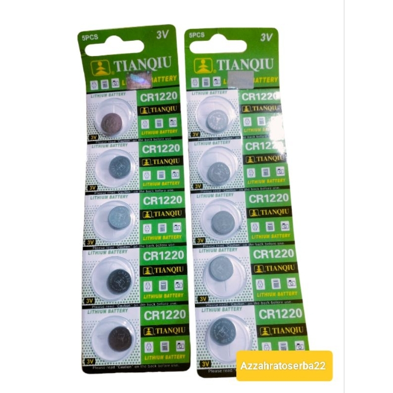 Jual BATERAI CR1220 /BATRAI 3V /BATERAI LITHIUM CR1220 (AZZAHRATOSERBA22) | Shopee Indonesia
