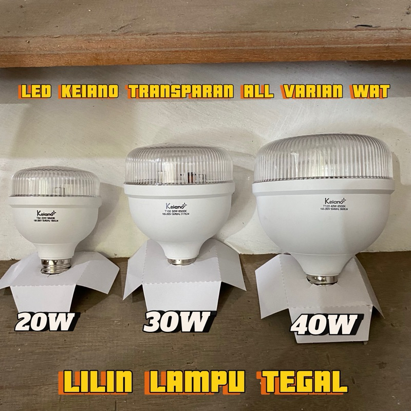 Jual LAMPU LED KEIANO TRANSPARAN 20 30 40 WAT TANPA DUS | Shopee Indonesia