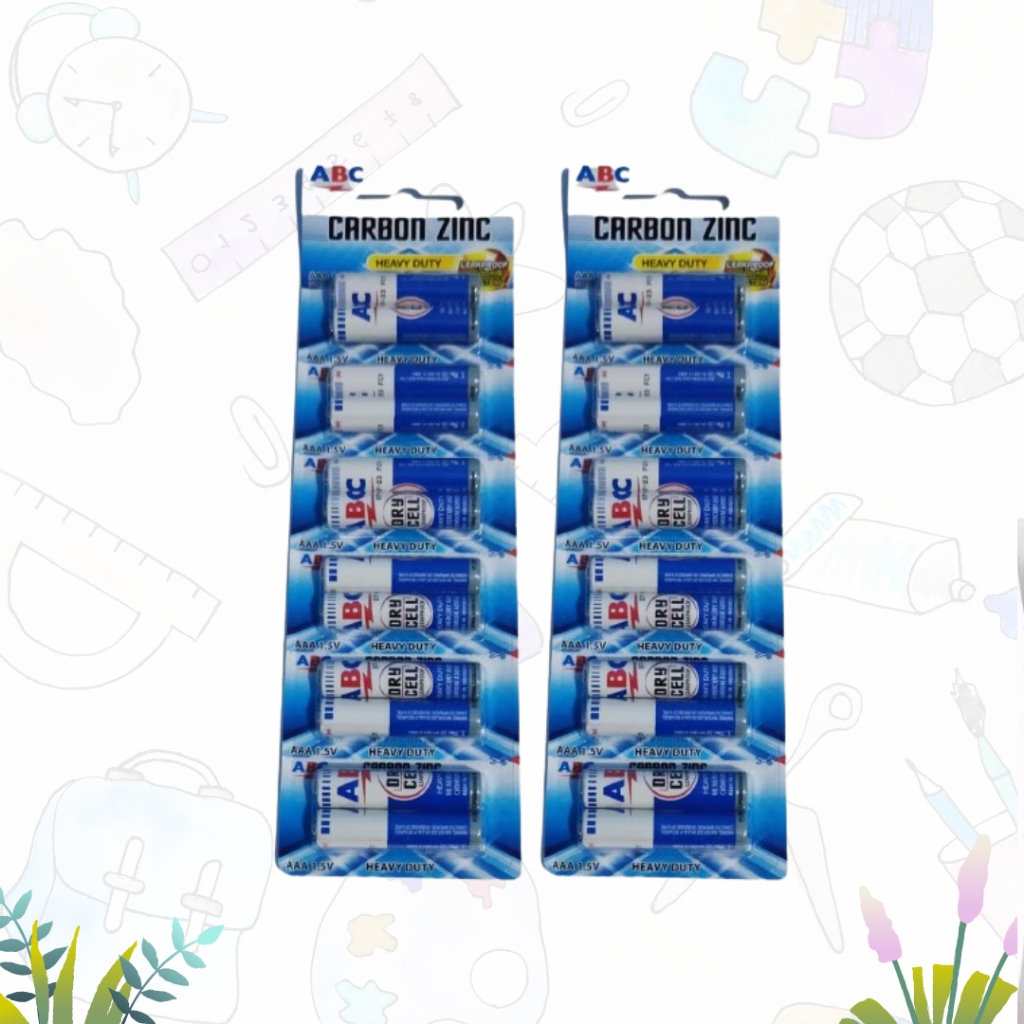 Jual Batu Baterai ABC Carbon AAA 1.5V/Batu Baterai ABC Biru AAA (SET ...