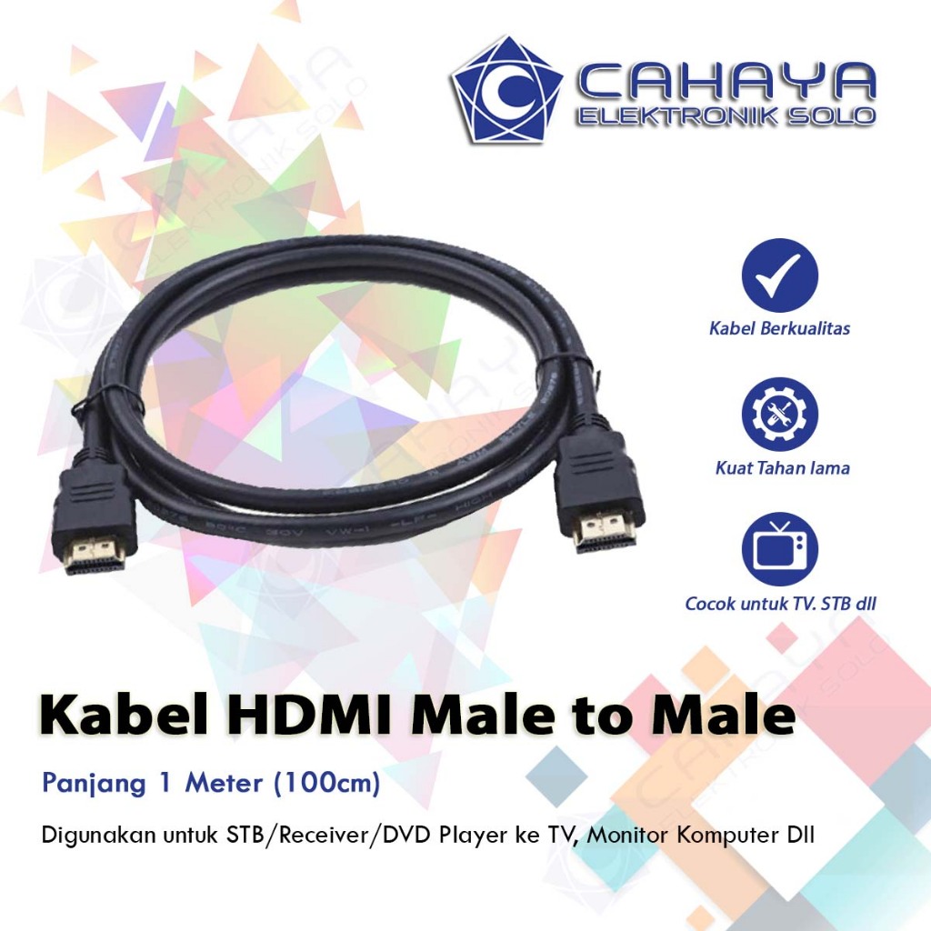Jual Kabel HDMI 1 Meter 1,5m 3m Untuk Set Top Box STB Receiver DVD ...