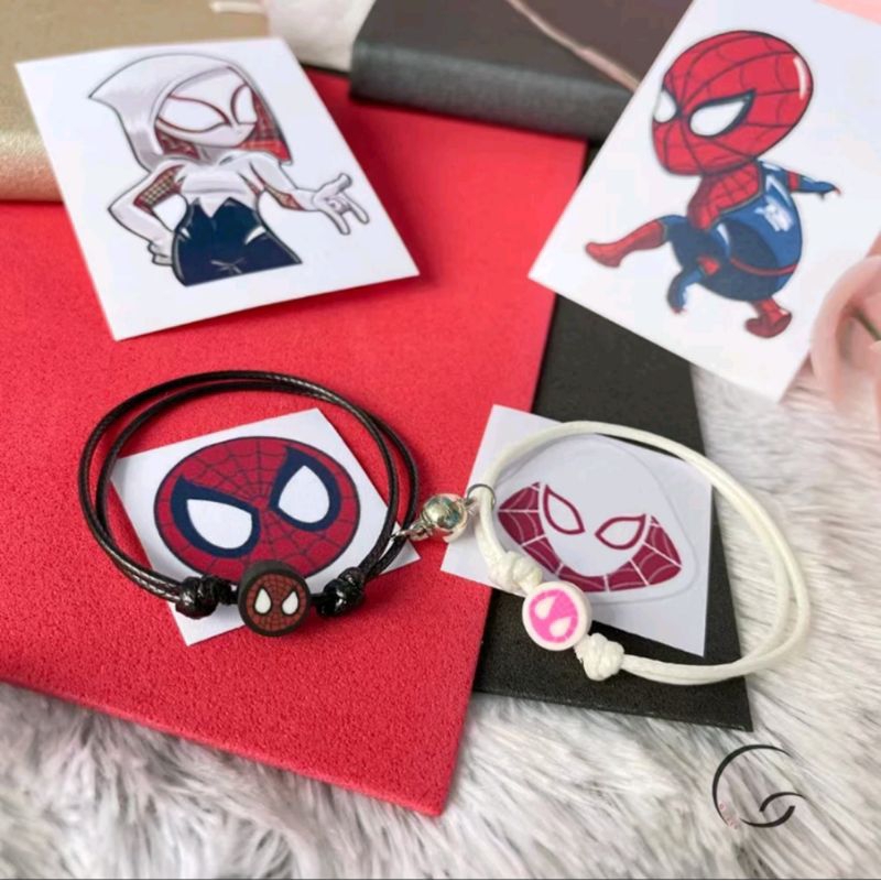 Jual (READY) COD FREE GIFT GELANG COUPLE SPIDERMAN MAGNET PASANGAN COWO ...