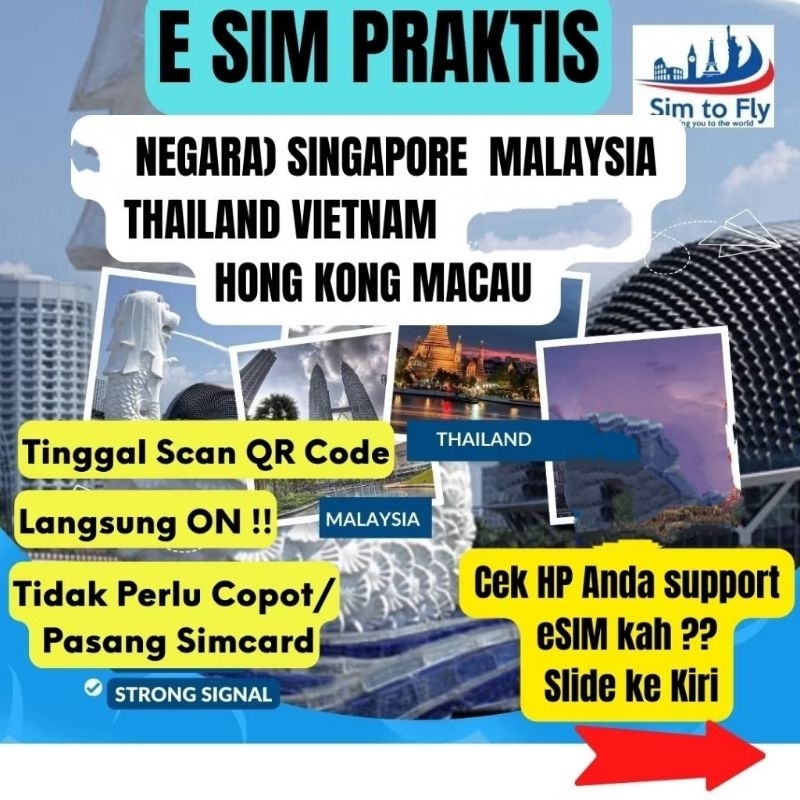 Jual eSIM Singapore Thailand Malay Vietnam Hongkong Macau Terbaik ...