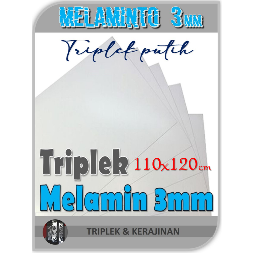 Jual Triplek Melamin 3mm 110x120 cm (Isi 3 pcs) (Triplek Putih 3 mm 110 ...