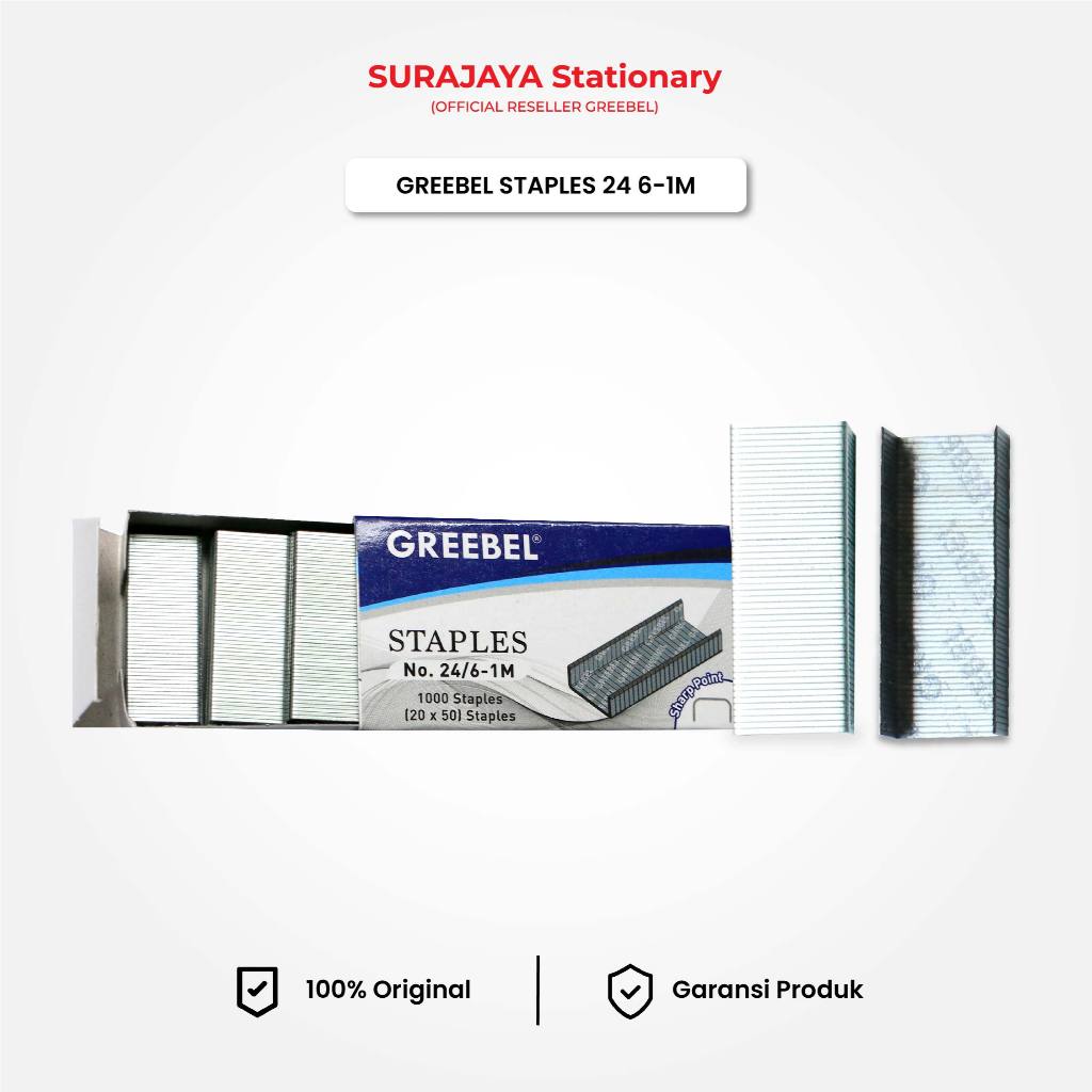Jual GREEBEL STAPLES / ISI STAPLES 24/6-1M ( PCS ) | Shopee Indonesia