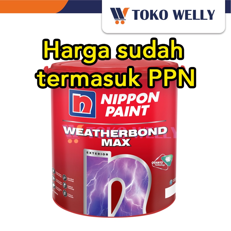 Jual Nippon Paint Weatherbond MAX / Cat Tembok Eksterior / WARNA SIAP ...