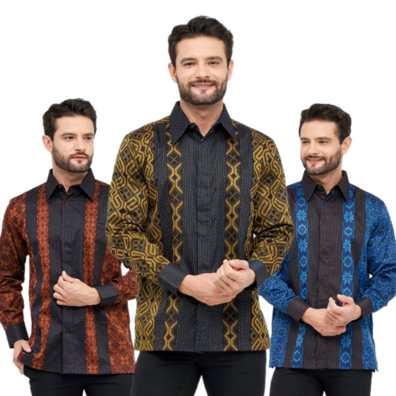 Jual BAJU BATIK BHS EXCELLENT HITAM OLIVE HIJAU COKLAT KUNING BIRU ...