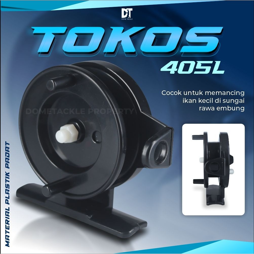 Jual Reel Tokos 405 504 Hitam Pancing Tegek Copper Mandrel 48 gr Reel ...