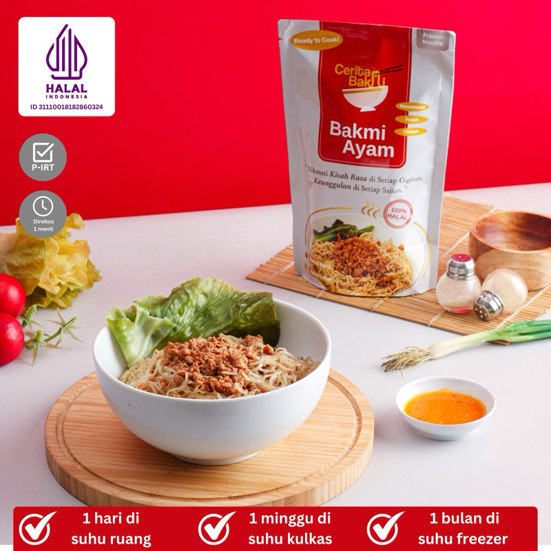 Jual Bakmi Ayam (HALAL) - Cerita Bakmi - FROZEN READY TO COOK | Shopee Indonesia