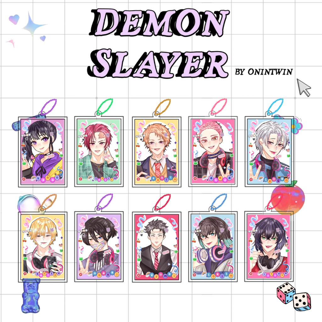 Jual Demon slayer keychain by onintwin / keychain kimetsu no yaiba ...