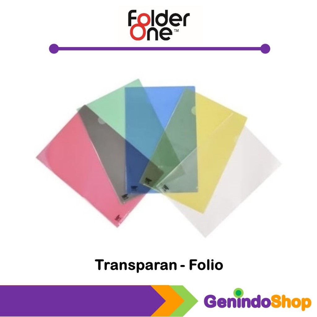 Jual Map L / Map Plastik Bening F4 (Folio) FolderOne (12 Pcs) | Shopee Indonesia