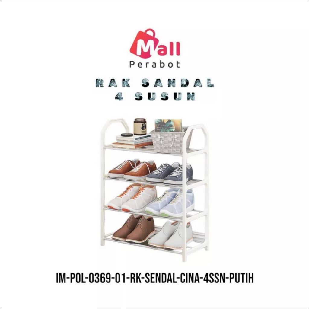 Jual Mall Perabot | Rak Sepatu 4 Susun Tempat Sandal Rak 4 Susun 4 ...