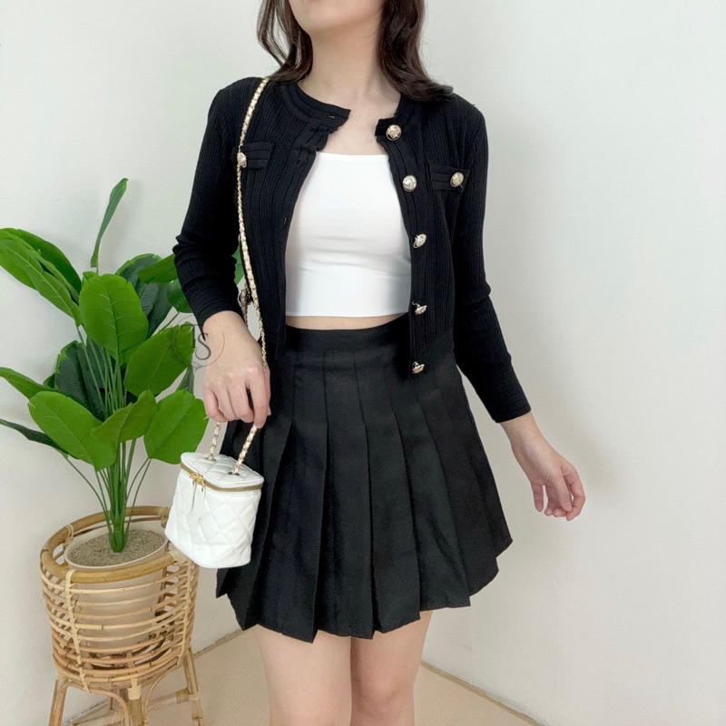 Jual Tortton Cardigan Rajut Korean Style Bahan Tebal Cardigan High ...