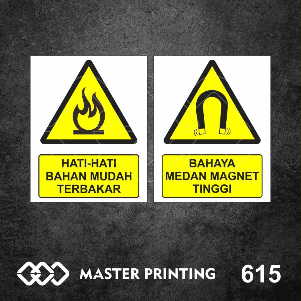 Jual 615 - Stiker Hati-hati, Stiker Safety, Rambu-rambu K3, Sticker ...