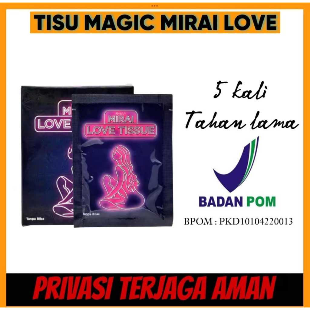 Jual Mirai Love Tissue Magic Original / Tisu Mejik Mirai Love Bpom Pria ...